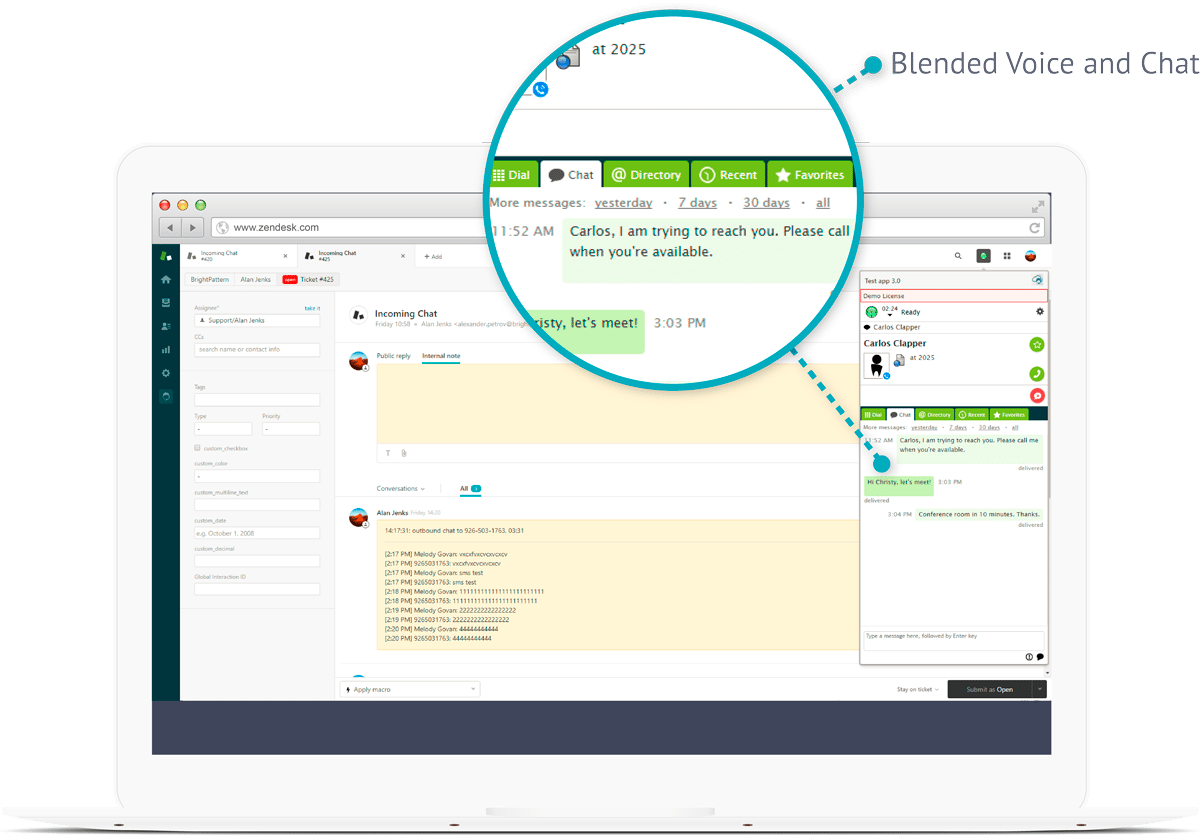 Zendesk integration | Call Center Software | Bright Pattern