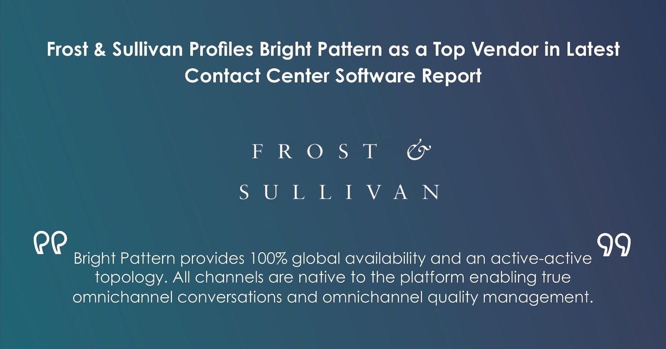 Frost & Sullivan Profiles Bright Pattern as a Top Vendor in Latest ...
