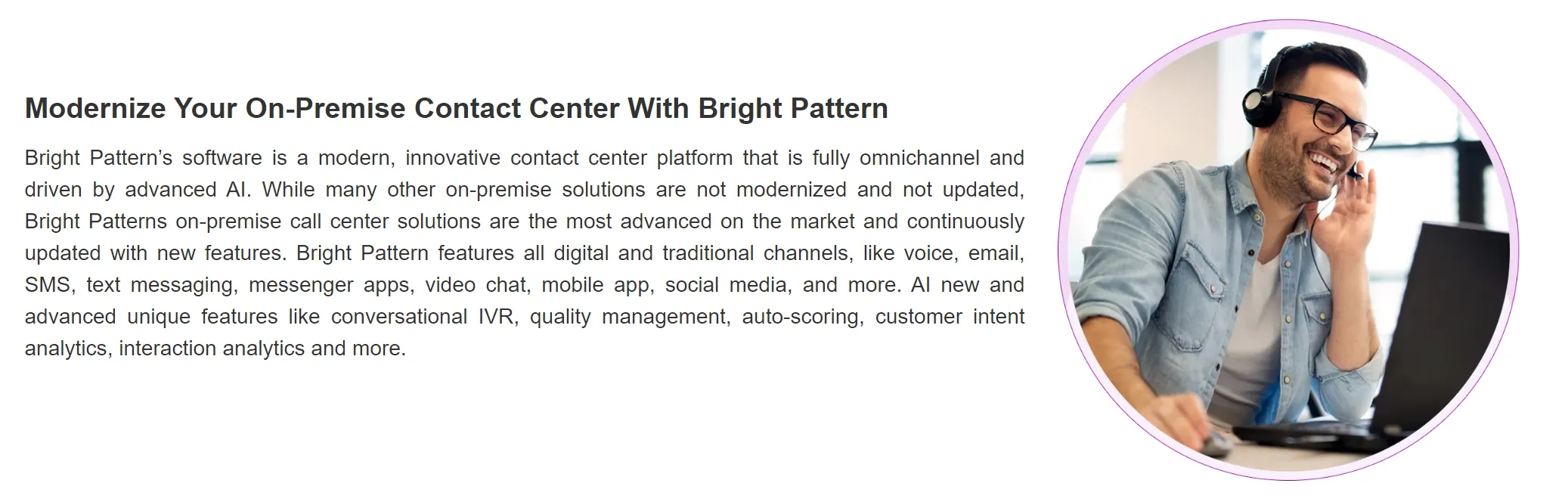 Mitel Micontact Center Business Enterprise | Bright Pattern